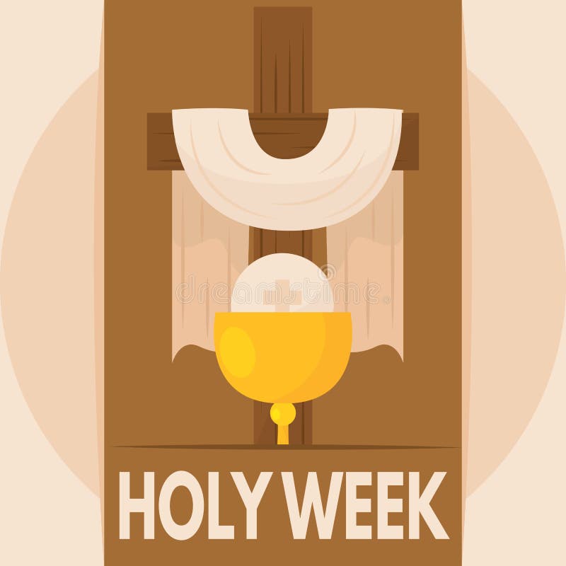 Holy week poster stock vector. Illustration of faith - 180439859