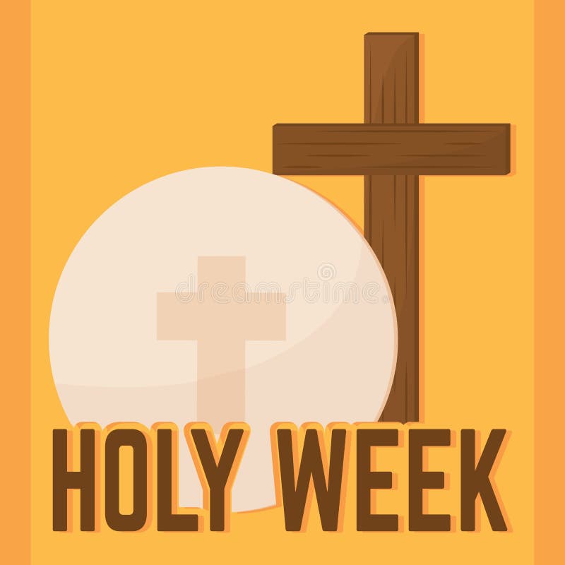Holy week poster stock vector. Illustration of christian - 180441858