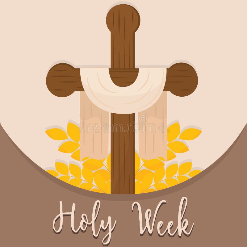 Holy week poster stock vector. Illustration of symbol - 180439827