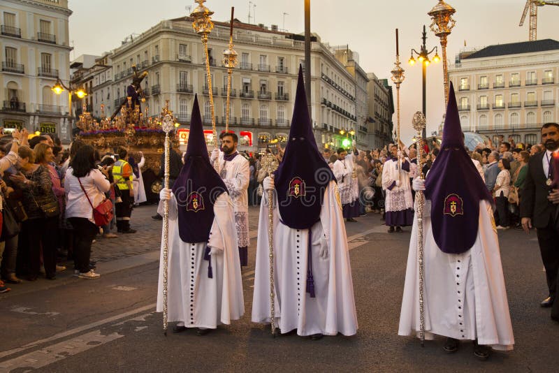 Holy Week Easter. SEVILLE.Procession Of The Sacramental Brotherhood Of ...