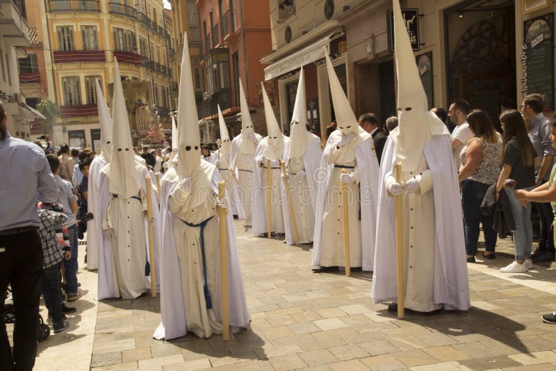 Holy Week Procession in Malaga, Spain. Editorial Stock Photo - Image of ...