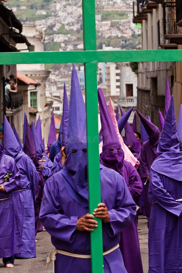 Holy Week Procession in Quito, Ecuador Editorial Stock Image - Image of ...