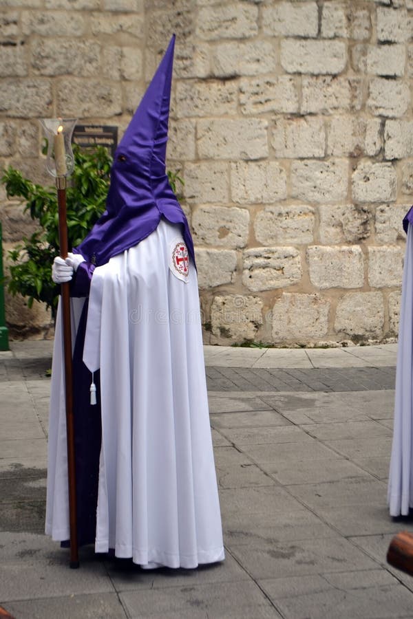 Holy Week Religious Procession in Spain Featuring Traditional Costumes ...
