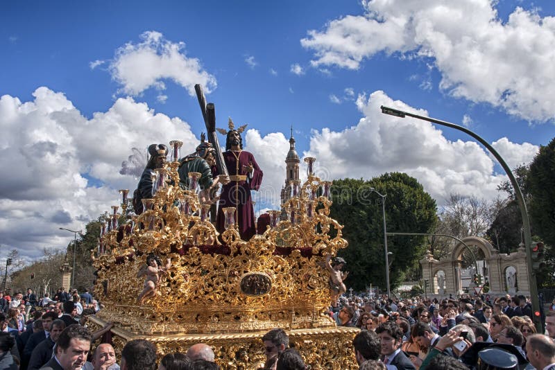 Holy Week in Seville, Brotherhood of Peace Editorial Stock Photo ...