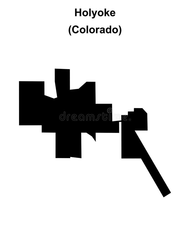 Holyoke outline map stock vector. Illustration of outline - 387015924