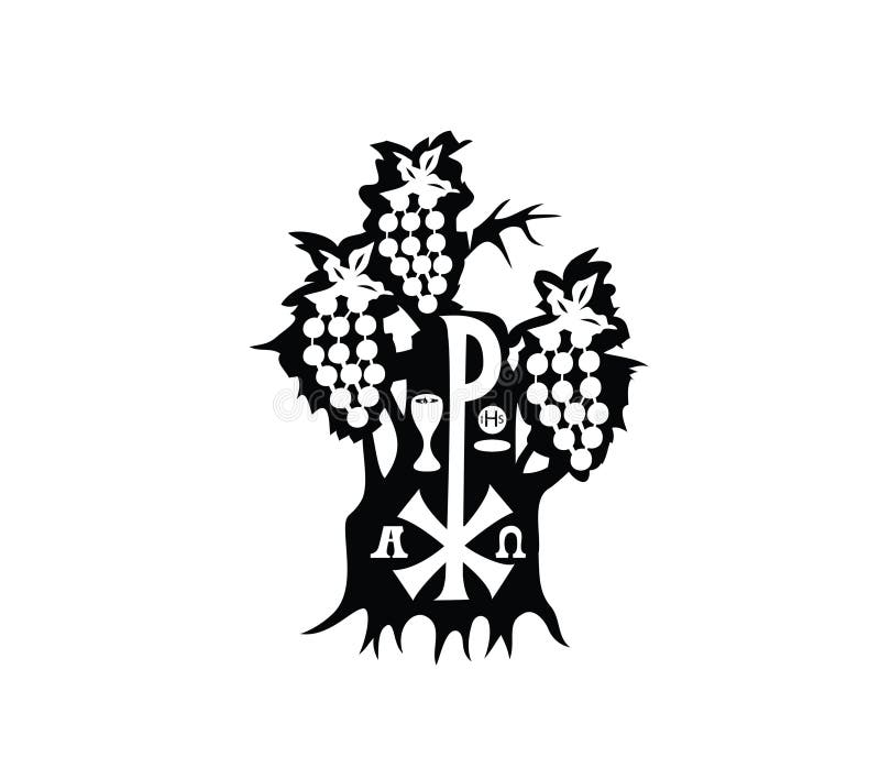 Jesus is the Tree of Life stock vector. Illustration of grapevine ...