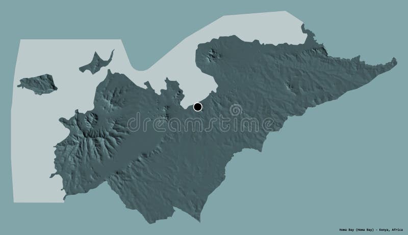 Homa Bay, County of Kenya, on Solid. Administrative Stock Illustration ...