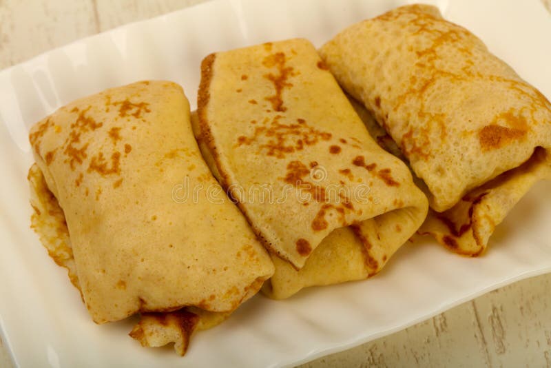 Pancakes with meat stock image. Image of cooking, pastry - 112182591