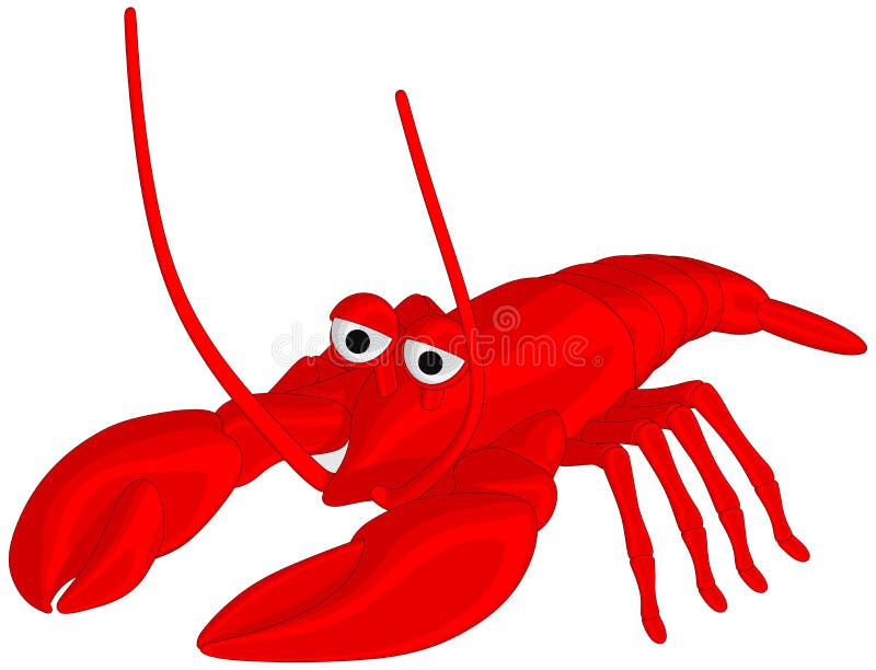 Chef Mignon De Homard Avec Le Panneau De Signe Illustration de Vecteur ...