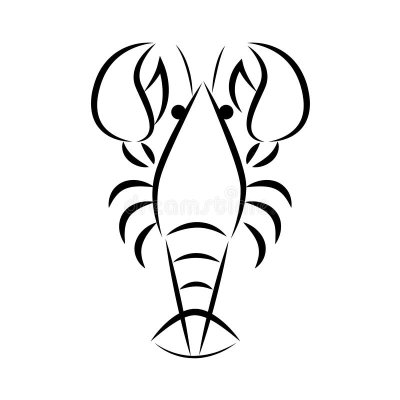 Homard graphique, vecteur illustration de vecteur. Illustration du ...