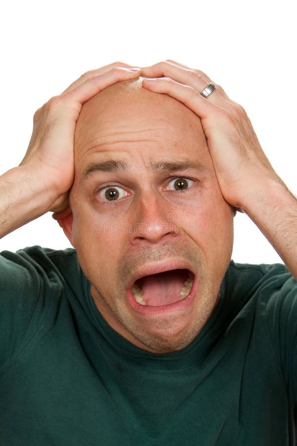 Hombre asustado imagen de archivo. Imagen de gris, sorprendente - 11548709