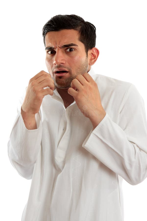 Hombre aterrorizado foto de archivo. Imagen de ansioso - 17382900