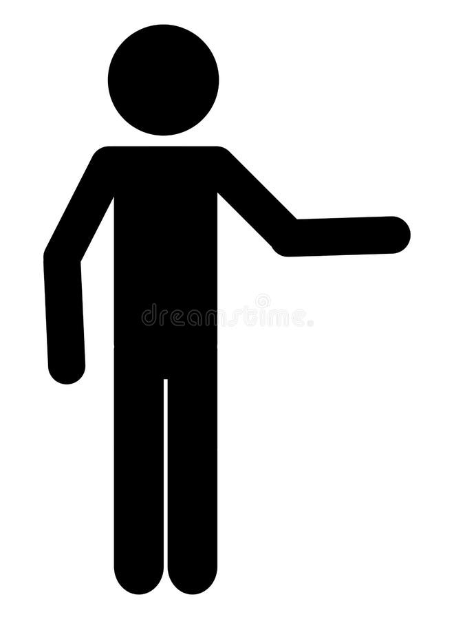 Hombre Con El Brazo Extendido Stock de ilustración - Ilustración de ...