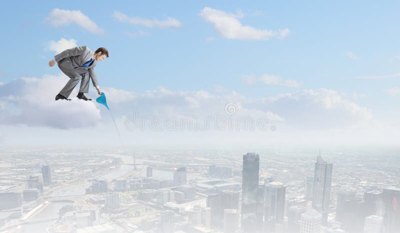 Hombre con la poder stock de ilustración. Ilustración de empresario ...