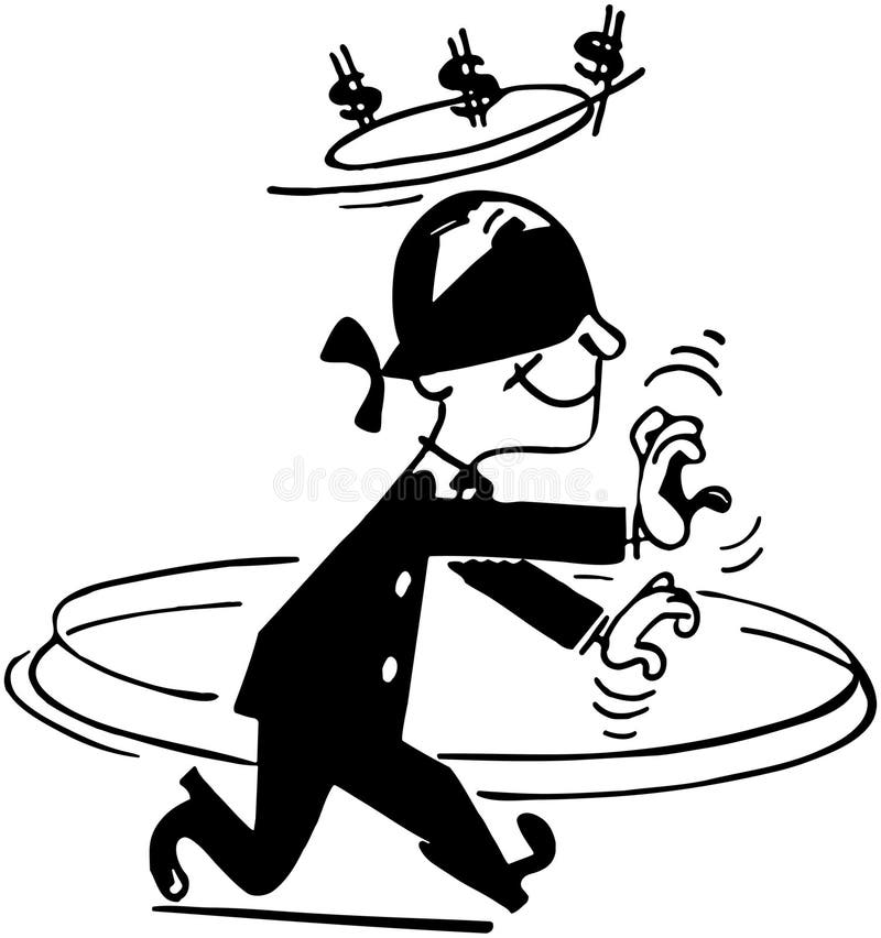 Hombre Vendado Los Ojos De Ilustración Del Vector Ilustración De