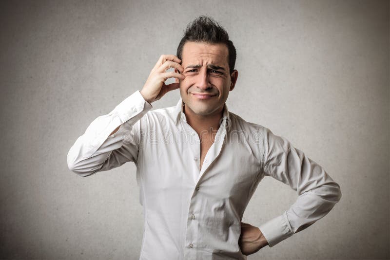 Hombre confuso imagen de archivo. Imagen de cerebro, pensamiento - 46938631