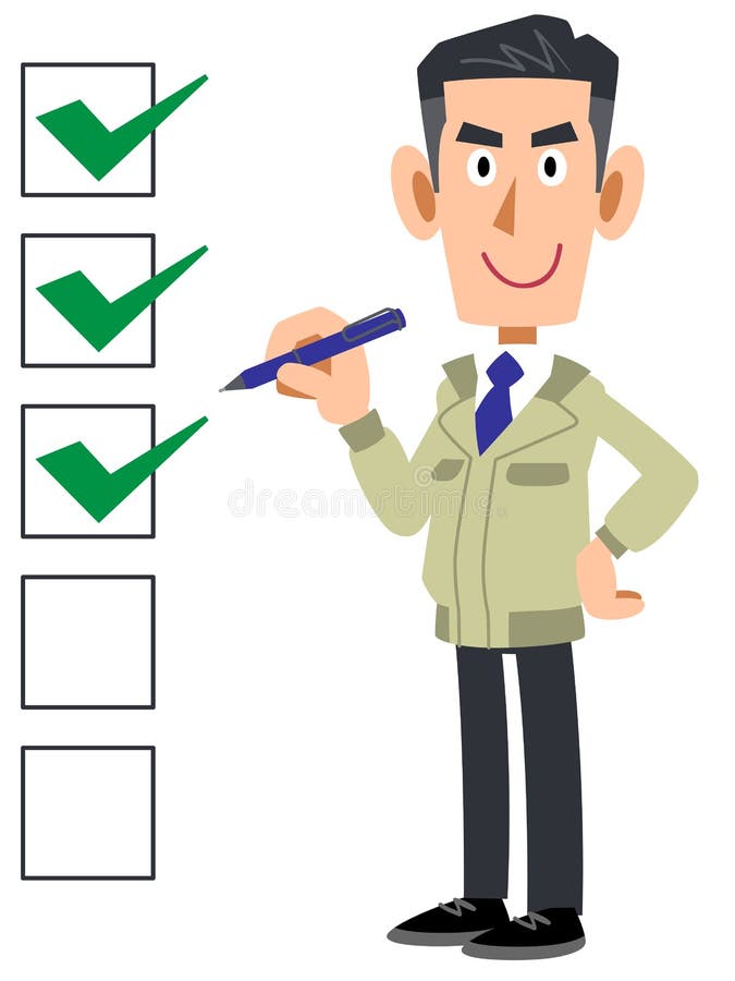 Hombre De La Empresa Que Dirige a Comprobar Ilustración del Vector ...