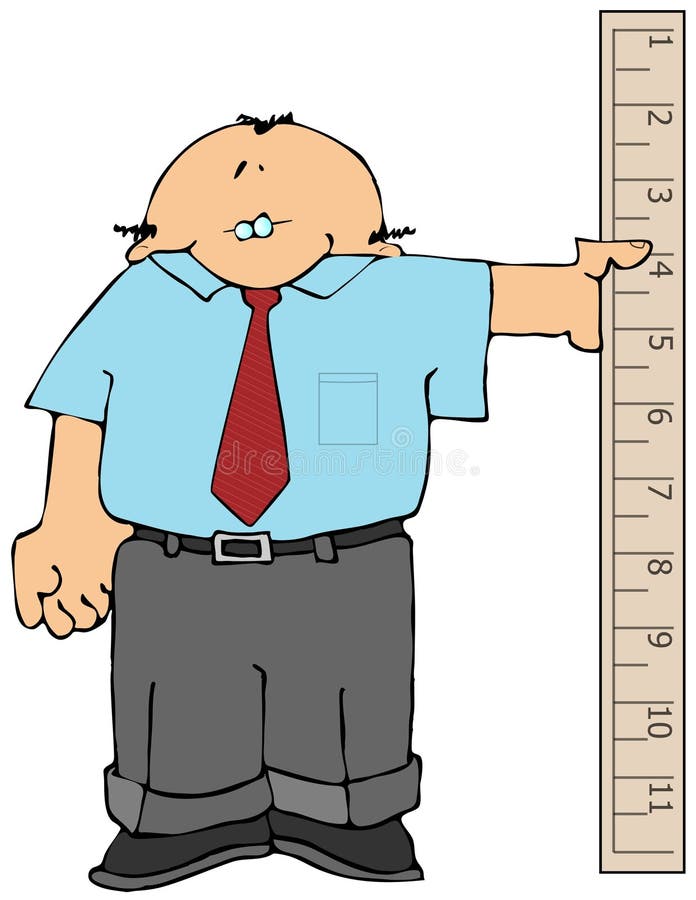 Hombre de la medida stock de ilustración. Ilustración de regla - 4342891