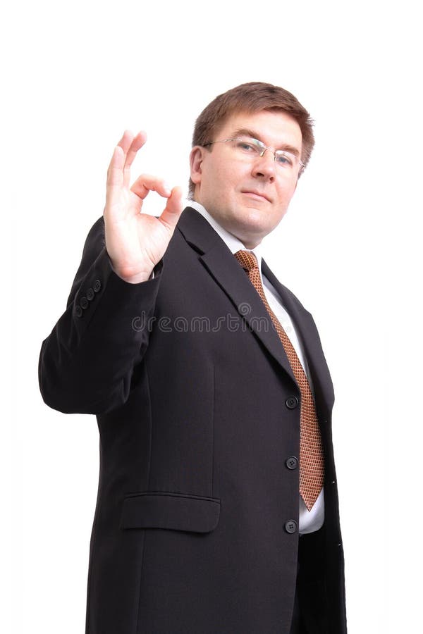 Hombre De Negocios Acertado Imagen de archivo - Imagen de negro, mano ...