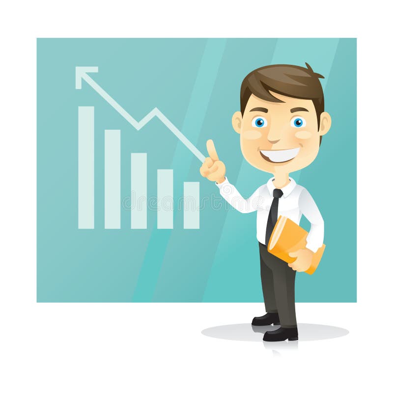 Hombre De Negocios Acertado. Ilustración del Vector - Ilustración de ...