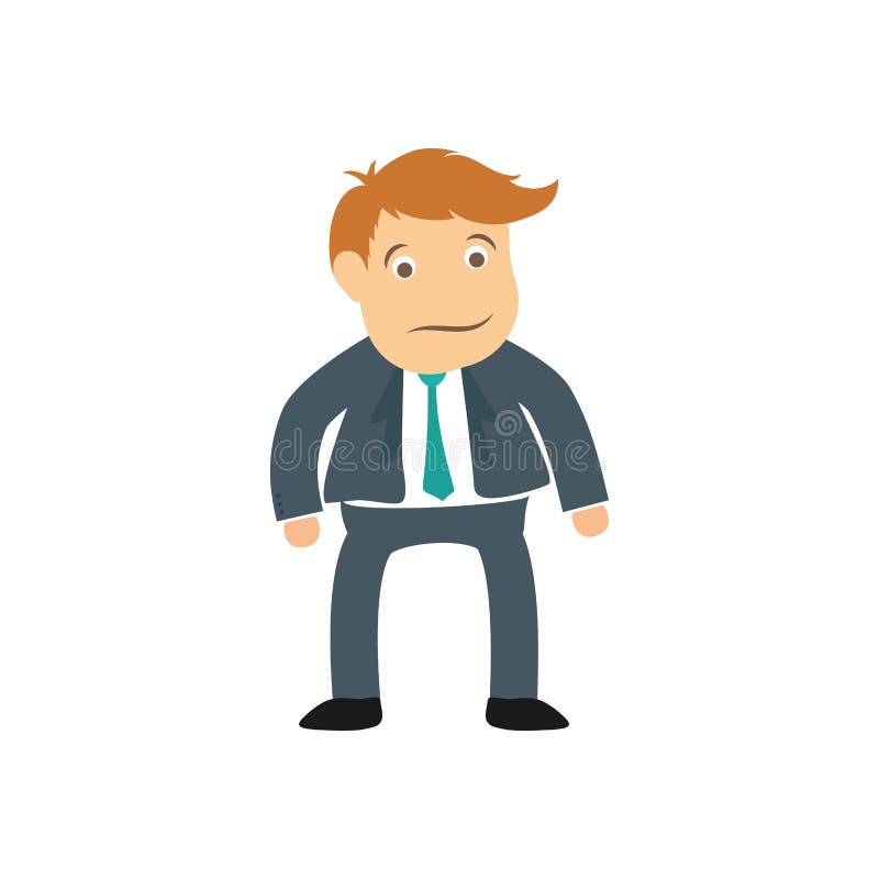 Hombre De Negocios Acertado Cartoon Stock de ilustración - Ilustración ...