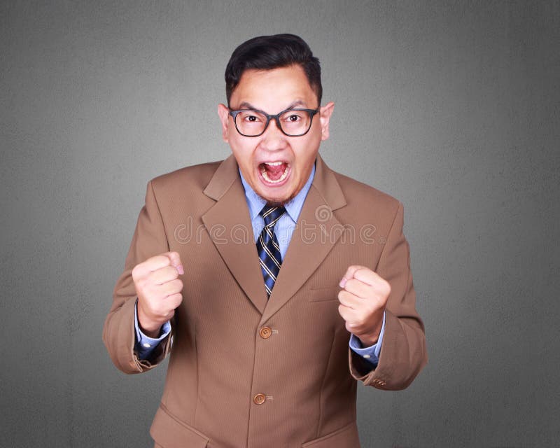 Hombre De Negocios Angry Expression Foto de archivo - Imagen de furioso ...