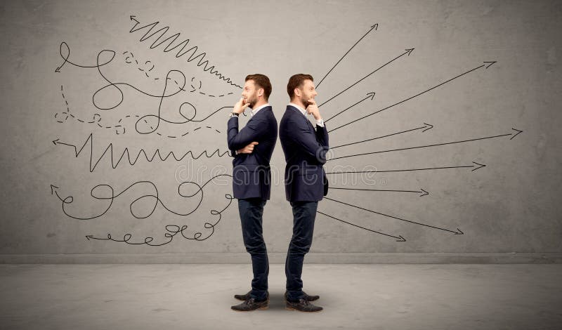 Hombre De Negocios Con Dos Opciones Foto de archivo - Imagen de persona ...