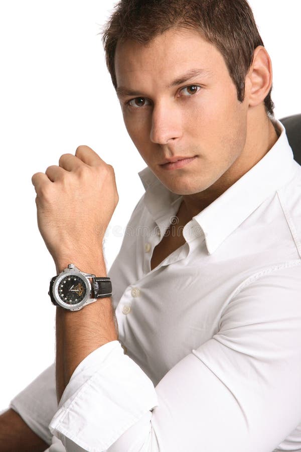 Hombre De Negocios Con El Reloj Foto de archivo - Imagen de persona ...