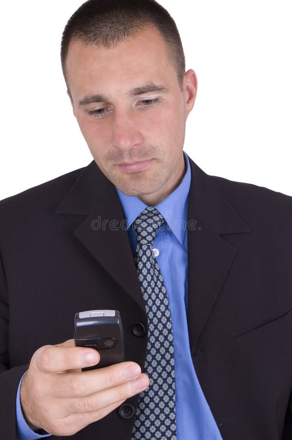 Hombre De Negocios Con El Teléfono Celular Imagen de archivo - Imagen ...