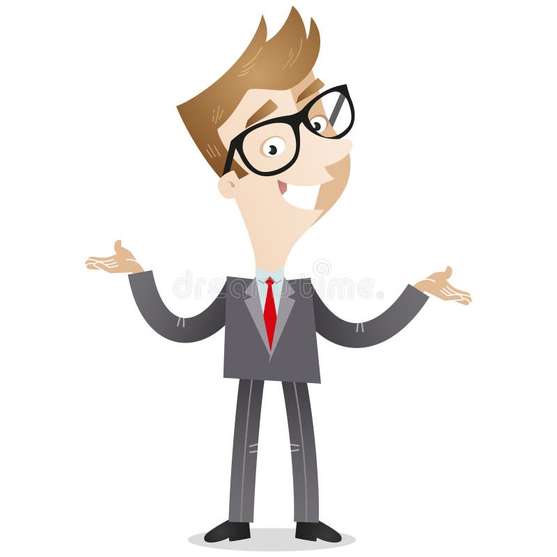 Hombre De Negocios Confiado Con Los Brazos Cruzados Ilustración del ...