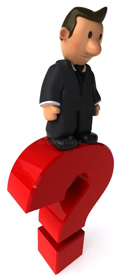 Hombre De Negocios Con Una Pregunta Stock de ilustración - Ilustración ...