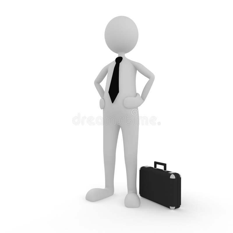 Hombre De Negocios Confiado Con Los Brazos Cruzados Ilustración del ...