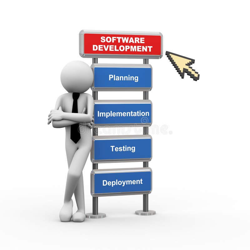 Hombre De Negocios 3d Y Concepto De Desarrollo De Programas Stock de ... Hombre De Negocios 3d Y Concepto De Desarrollo De Programas Stock de ...