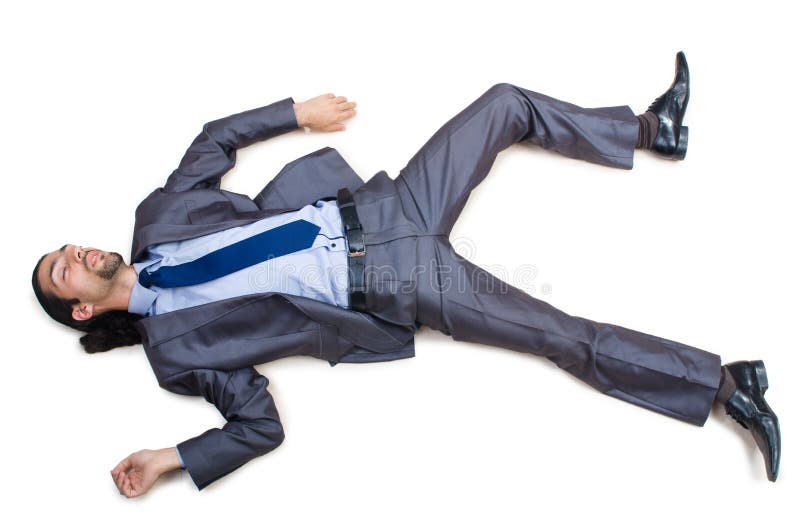 Hombre De Negocios En El Piso Aislado En Blanco Imagen de archivo ... Hombre De Negocios En El Piso Aislado En Blanco Imagen de archivo ...