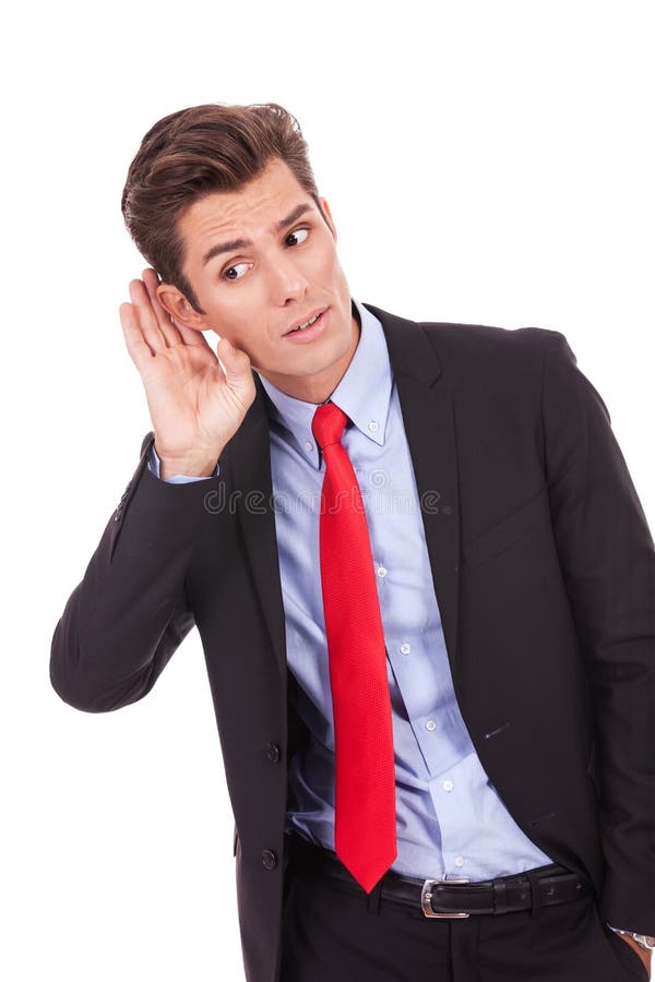 Hombre De Negocios Joven, Escuchando Imagen de archivo - Imagen de ...