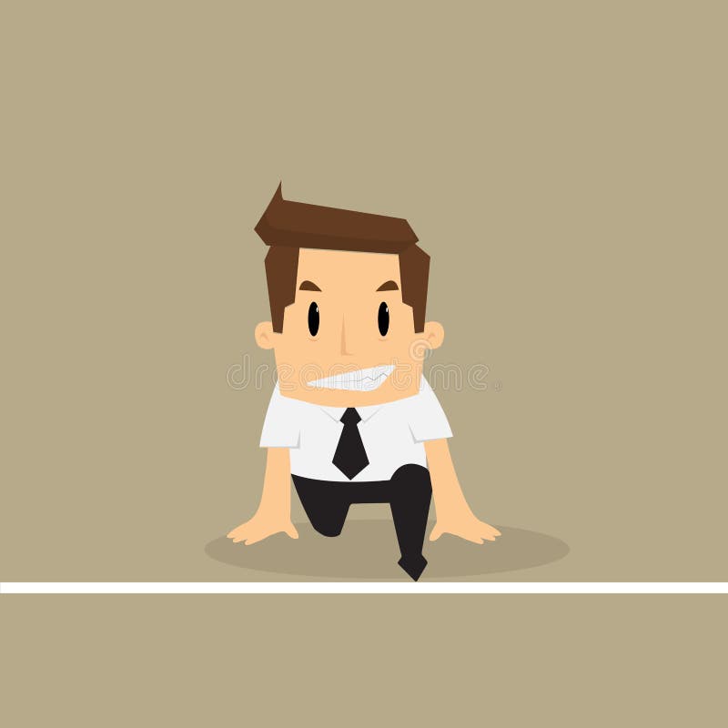 Comenzar Carrera, Concepto Del Negocio Ilustración Del Vector Stock de ...