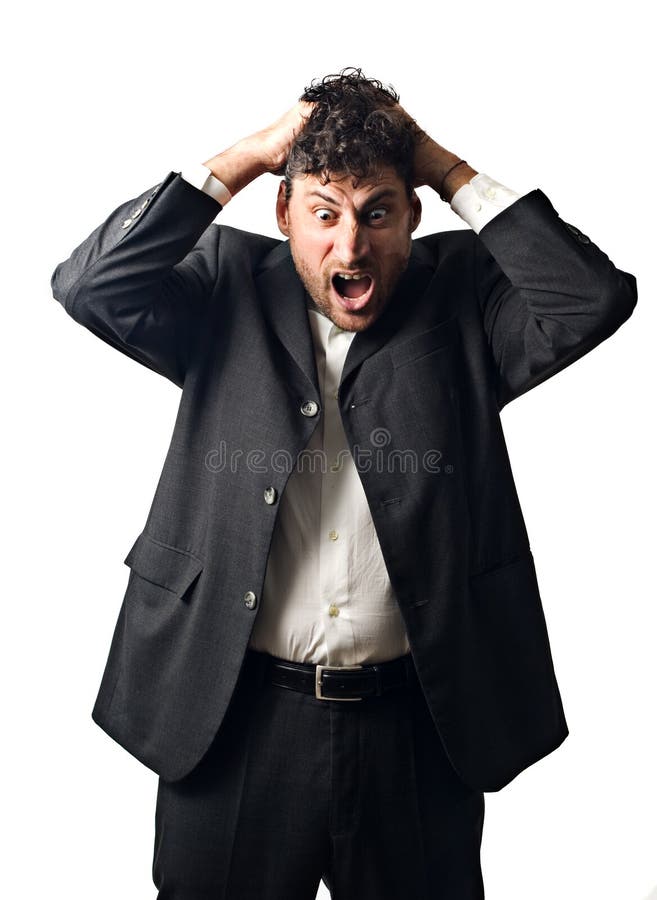 Hombre de negocios loco imagen de archivo. Imagen de retrato - 5232819