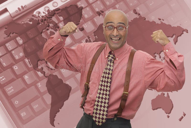 Hombre De Negocios Victorioso Foto de archivo - Imagen de combatiente ...