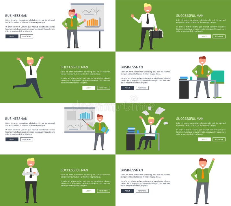 Hombre De Negocios Y Ejemplo Acertado Del Vector Del Hombre Ilustración ...