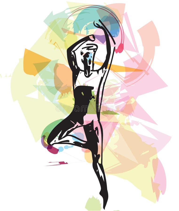 Hombre Del Bailarín De Ballet Moderno Ilustración del Vector ...