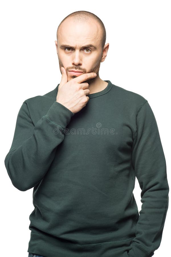 Hombre dudoso foto de archivo. Imagen de inteligencia - 49561356