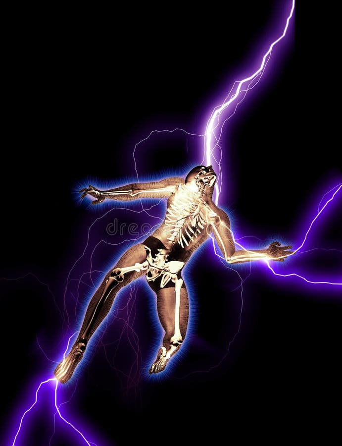 Hombre electrocutado stock de ilustración. Ilustración de electrical ...