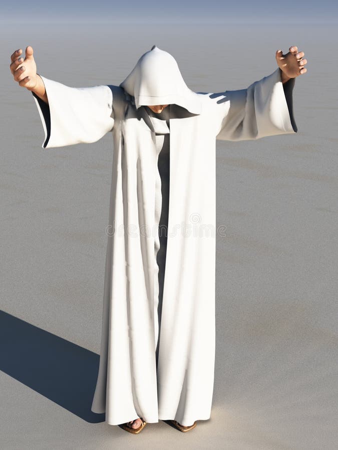 Hombre Encapuchado Que Predica Stock de ilustración - Ilustración de ...