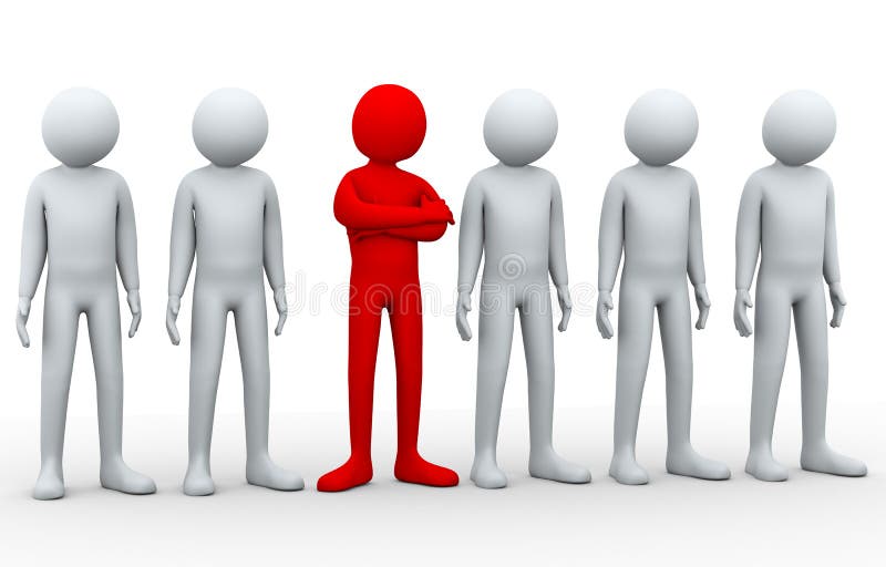 Hombre especial único 3d stock de ilustración. Ilustración de individuo ...