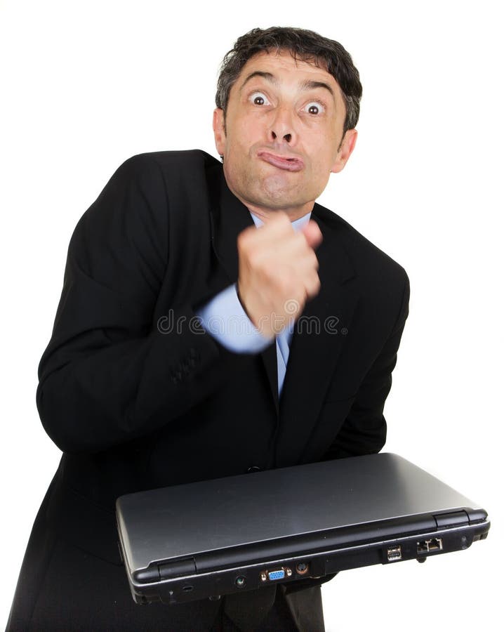 Hombre Exasperado Que Hace Un Puño Imagen de archivo - Imagen de maduro ...