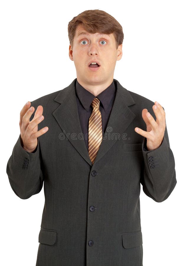 Hombre Fuertemente Asustado Y Confuso Imagen de archivo - Imagen de ...