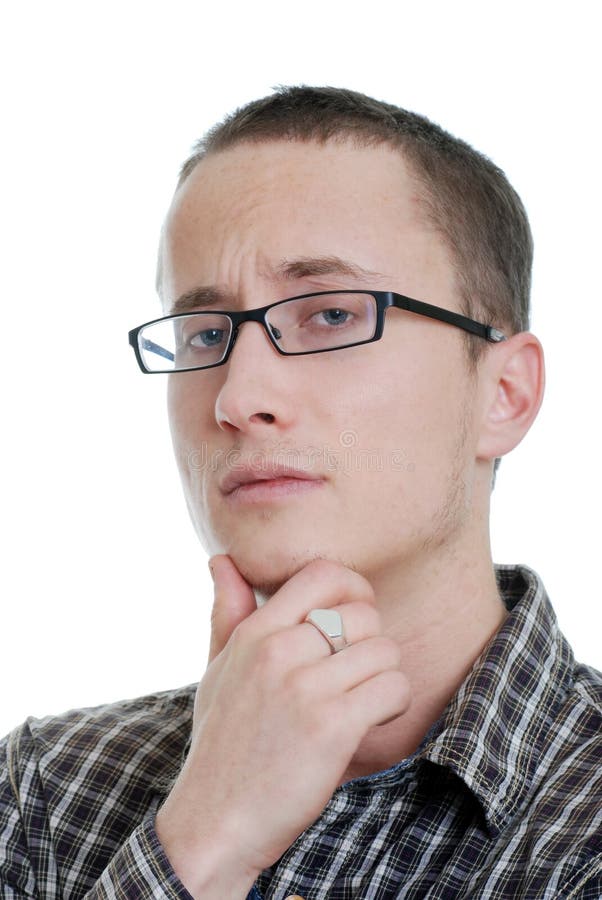 Hombre Joven Confuso Aislado Foto de archivo - Imagen de humano, joven ...