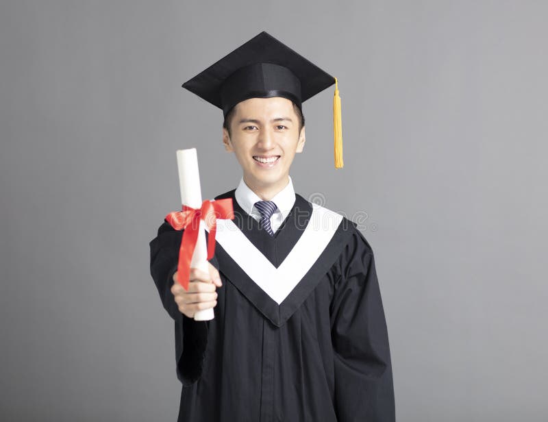 Hombre Joven Del Estudiante Graduado Imagen de archivo - Imagen de ...