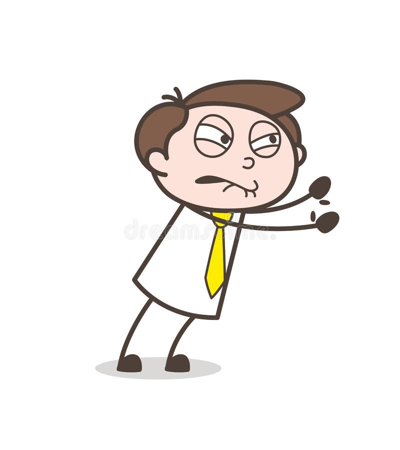 El Intentar Empujar - El Ejemplo Lindo Del Vector Del Personaje De ...