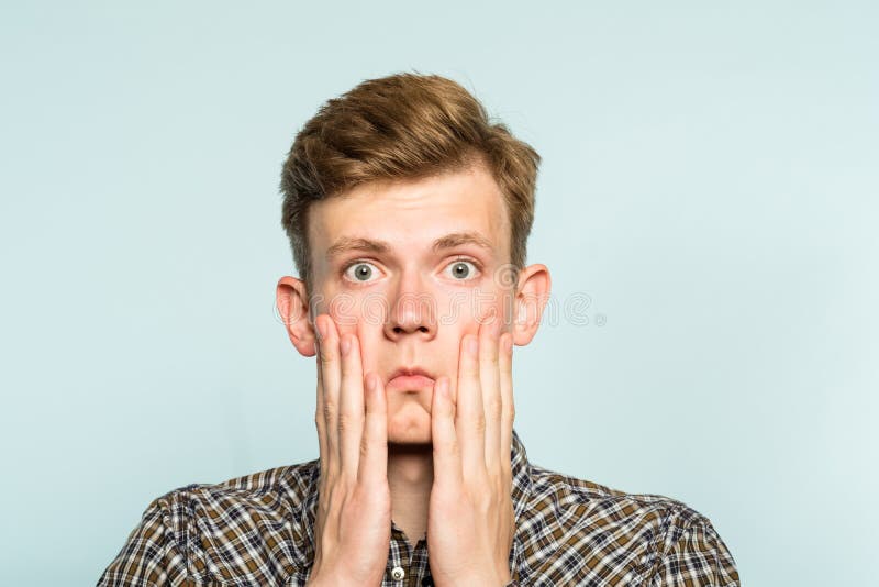 Hombre Pasmado Gobsmacked Mudo Chocado Imagen de archivo - Imagen de ...